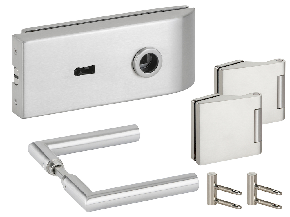24980 HERMAT Ganzglastürschloss-Set BARI 6142.MAG/6325/1802/HZ ...