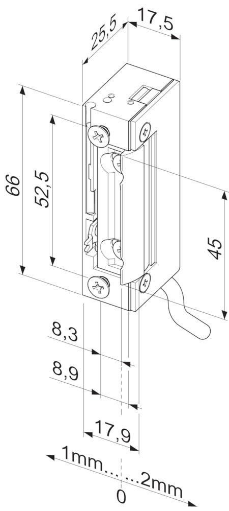 118WE--18B35A71 effeff Elektro-Türöffner mit Flachschließblech 118WE ...