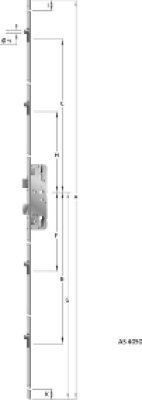 KFV Mehrfachverriegelung MFD AS4050AN, 8/92 mm, kantig, Stahl