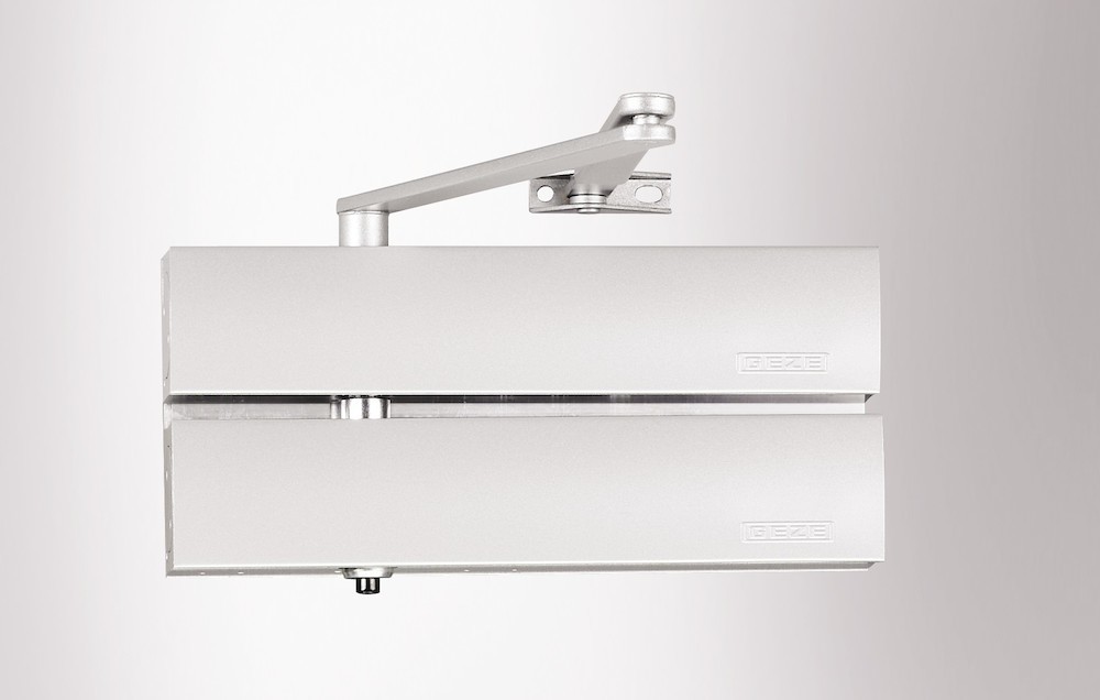 GEZE Oben-Türschließer mit Normalgestänge TS 4000 Tandem, Aluminium